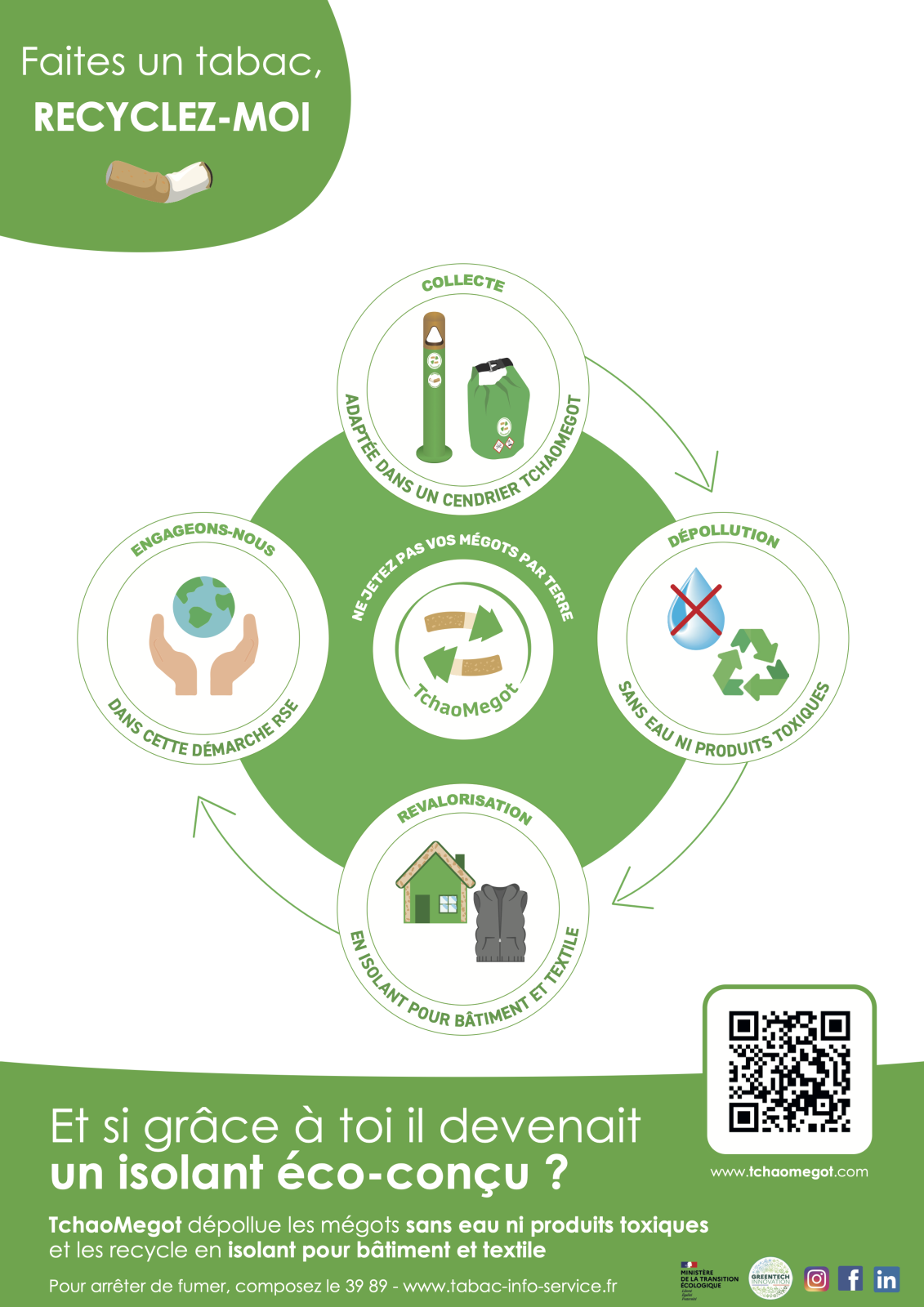 Tchao Mégots : de la cigarette à l'isolation de la maison, il n'y a qu ...